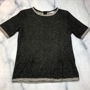 CAbi | Tops | Cabi 542 Salt Pepper Coco Shell Short Sleeve | Poshmark